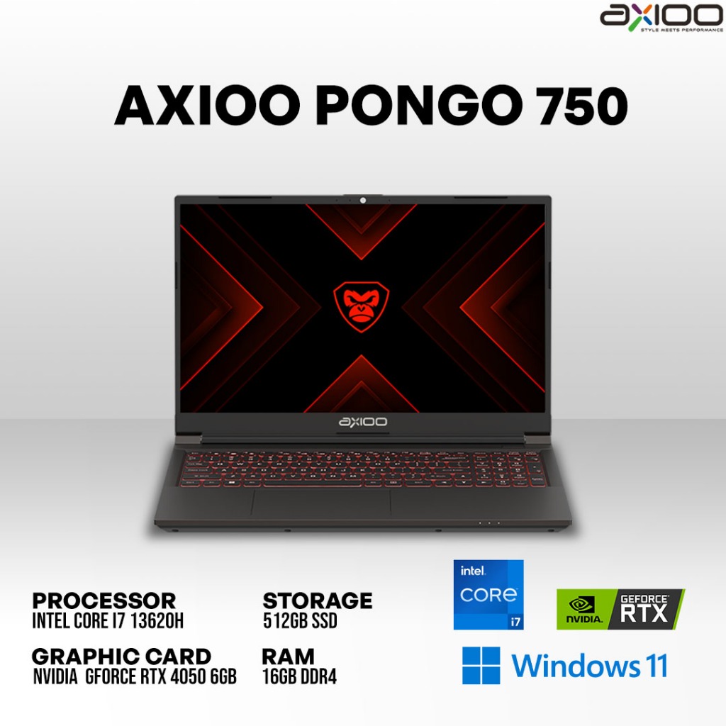 Jual LAPTOP AXIOO PONGO 750 I7-13620H RAM 16GB SSD 512GB RTX4050 6GB ...