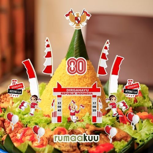 Jual Rumaakuu Topper Kue Nasi Kuning Tumpeng 17 Agustus - Dekor ...