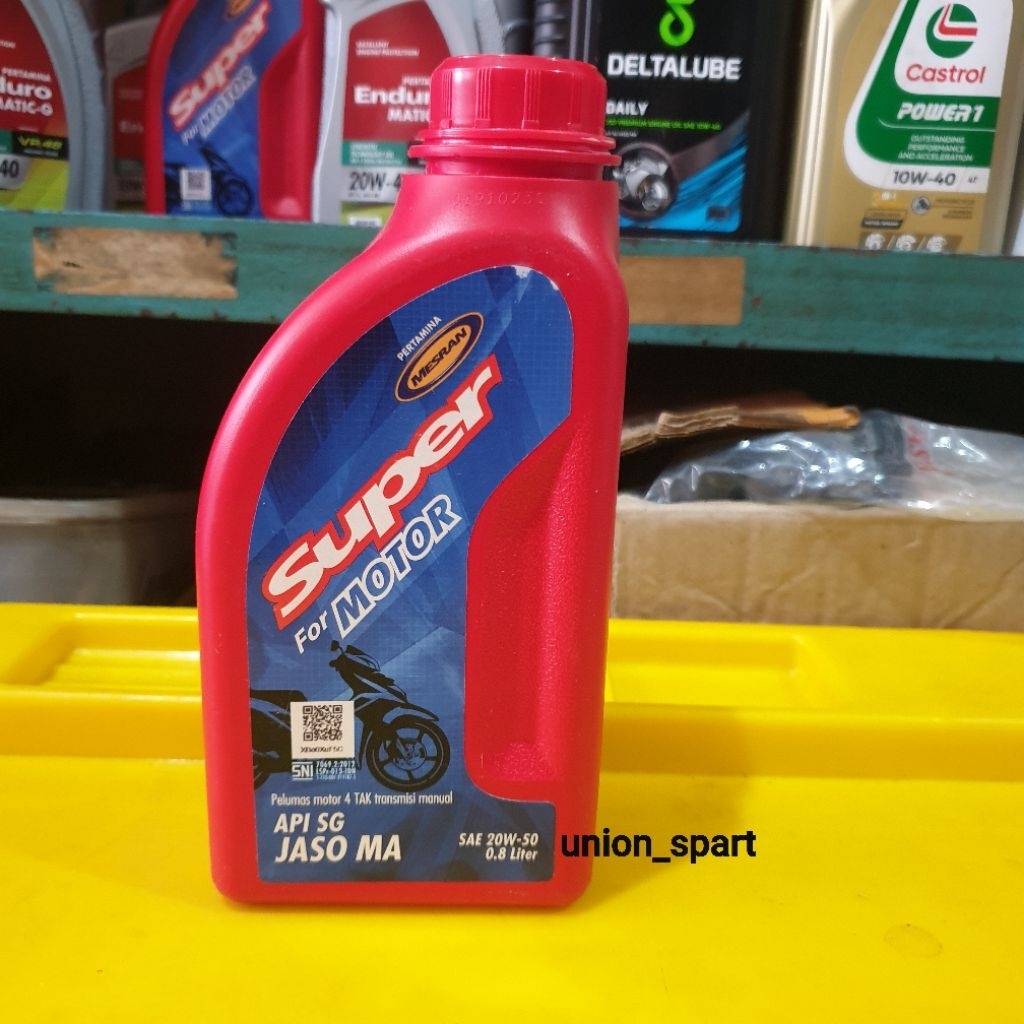 Jual union_spart Oli mesin/ Mesran Super for motor 0.8L/20-50 Pertamina ...