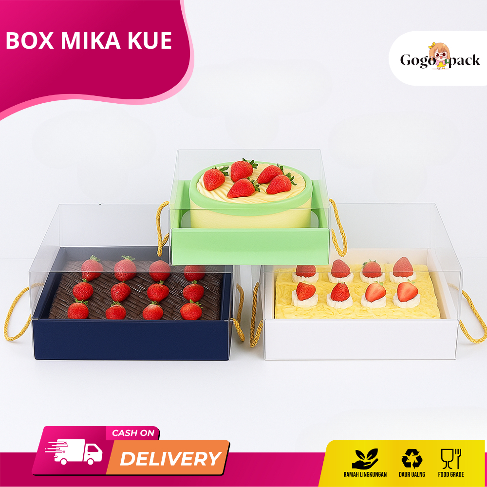 Jual Kotak Kue Mika / Box Tart Mika / Box Toples Kue / Box Cookies ...