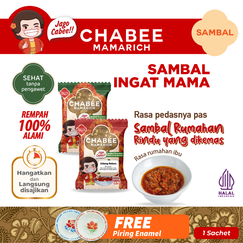 Jual Chabee Sambal Candu Pedas Ingat Mama / Sambal Rumahan Kemasan Praktis Anak Kos & Travelling ...