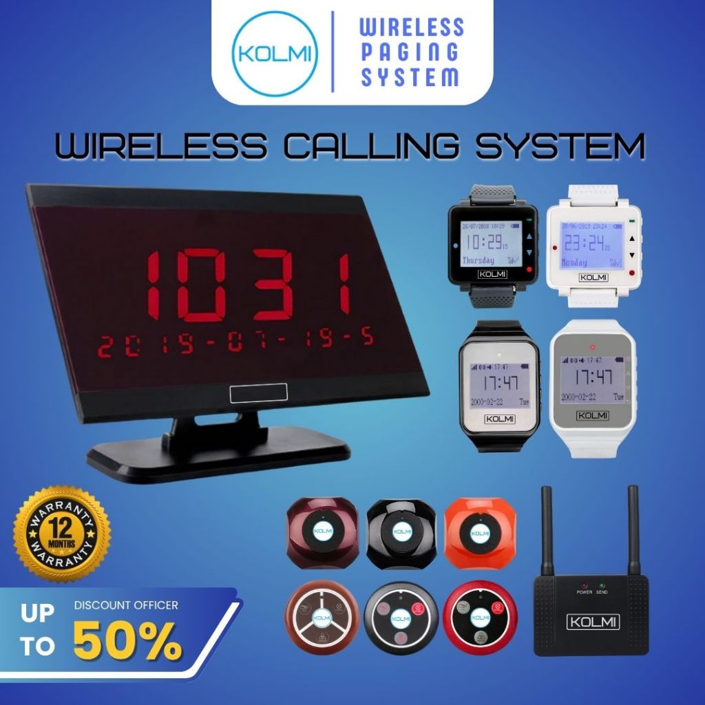 Jual KOLMI Wireless Calling System Pager Restaurant - Alat Panggil ...