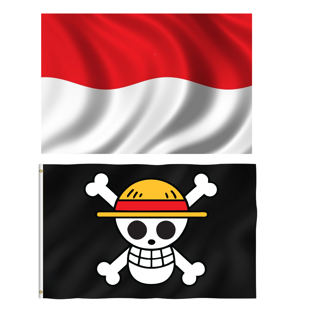 Jual BENDERA ONE PIECE LUFFY / BENDERA INDONESIA / BENDERA MERAH PUTIH ...