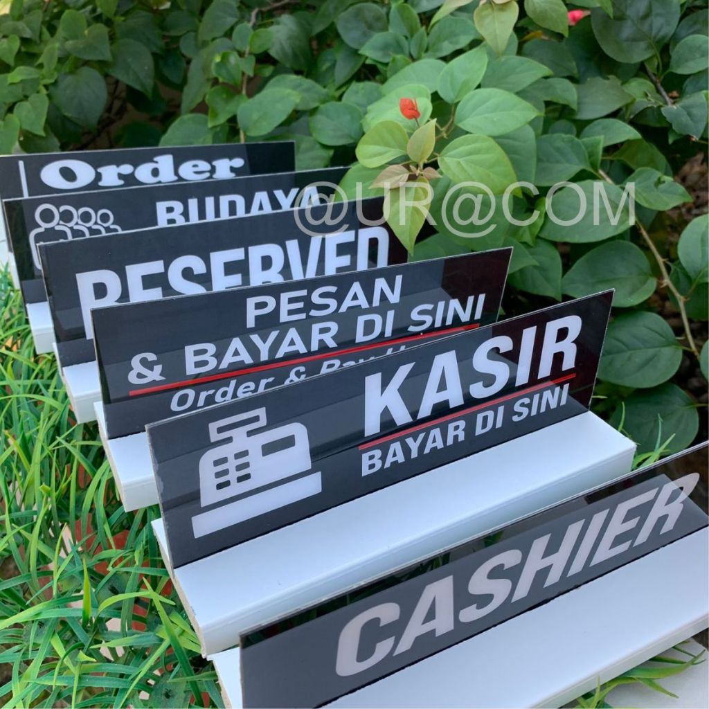 Jual Akrilik Kasir,Budaya Antri|Sign Reserved, Cashier, order & Pay ...