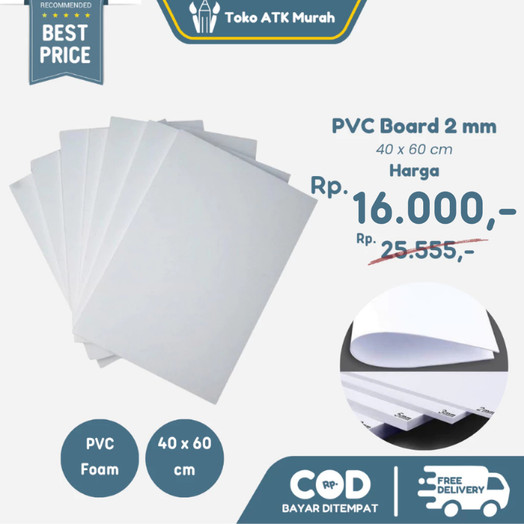 Jual PVC Board 40 x 60 cm / Papan PVC / 2 mm | Shopee Indonesia