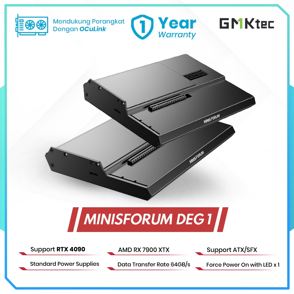 Jual EXSTERNAL VGA Minisforum Deg1 Mini eGPU Enclosure for RTX 4090 ...