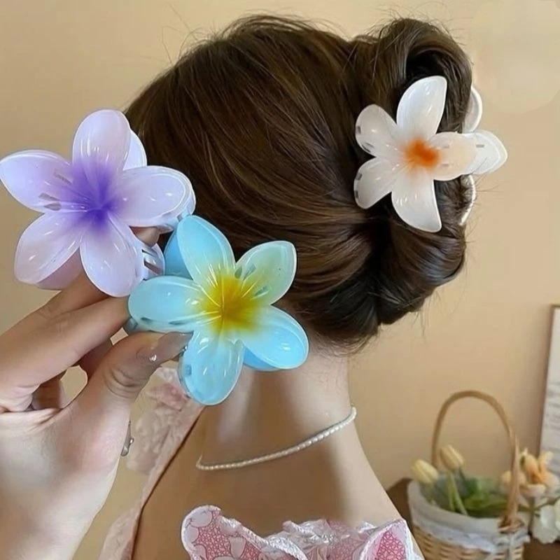 Jual Jepit Rambut Korea Wanita Jedai Bunga Kamboja Lucu Hair Clip ...