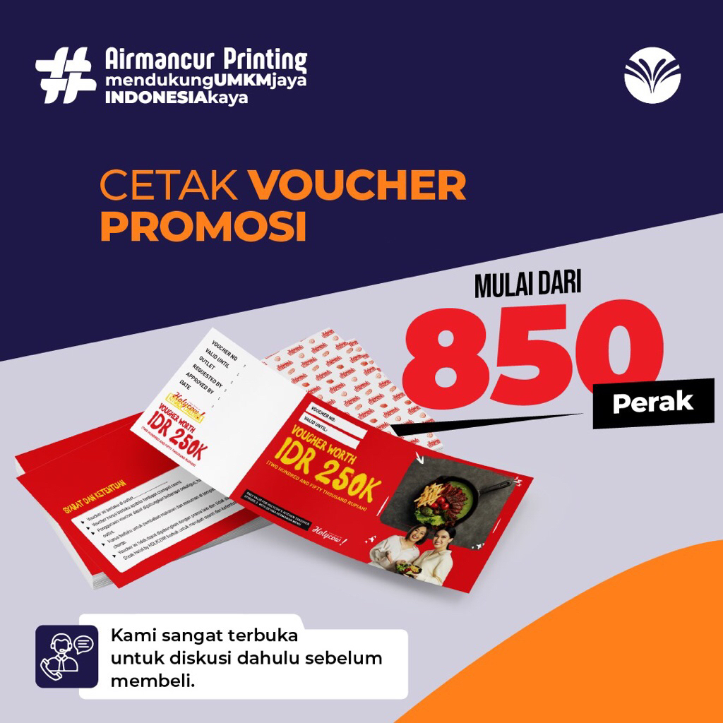 Jual Cetak Voucher/Kupon Promosi - Ukuran 21 x 9,9 cm | Shopee Indonesia
