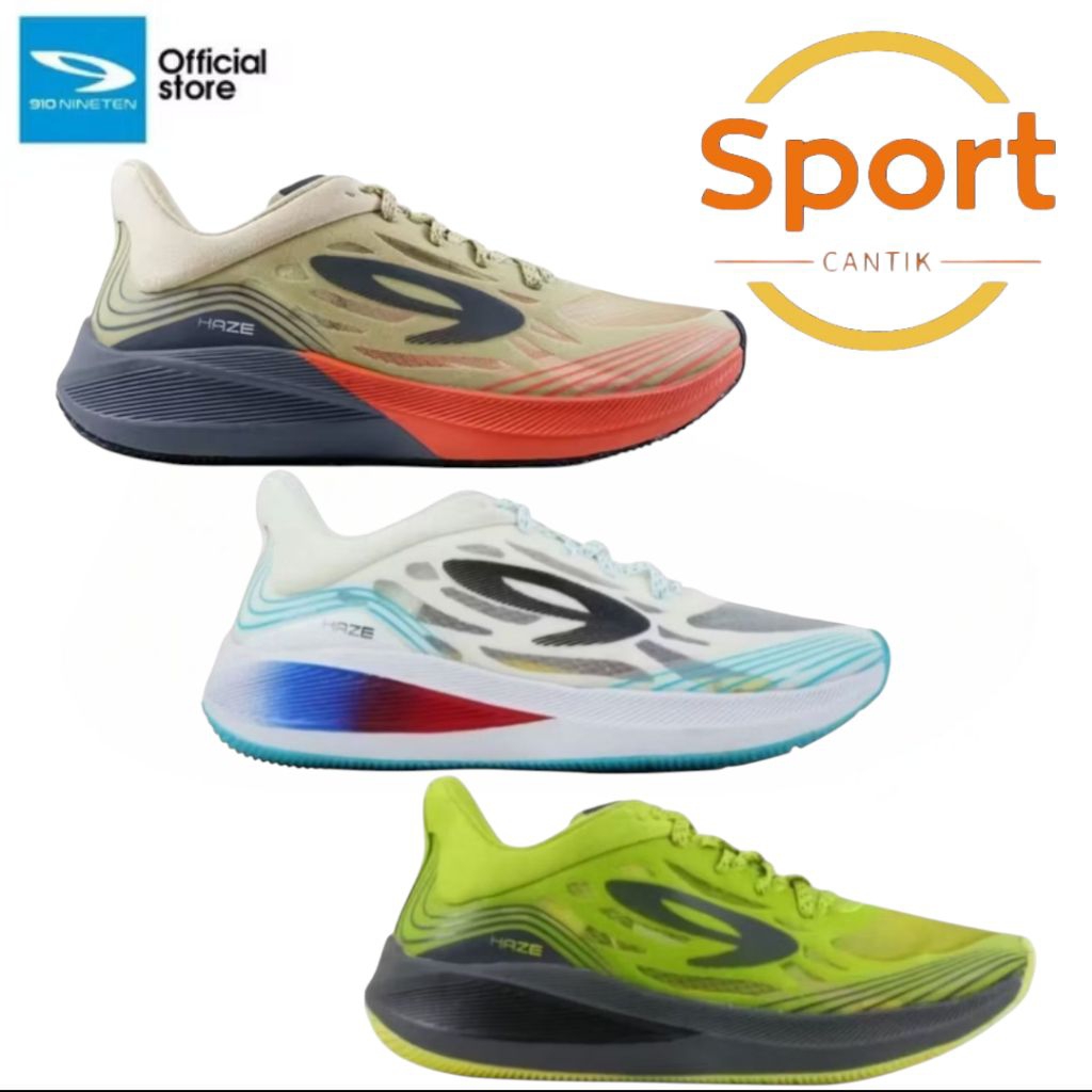 Jual 910 Nineten HAZE VISION 1.0 Sepatu Lari - Putih Gading-Jingga Abu ...