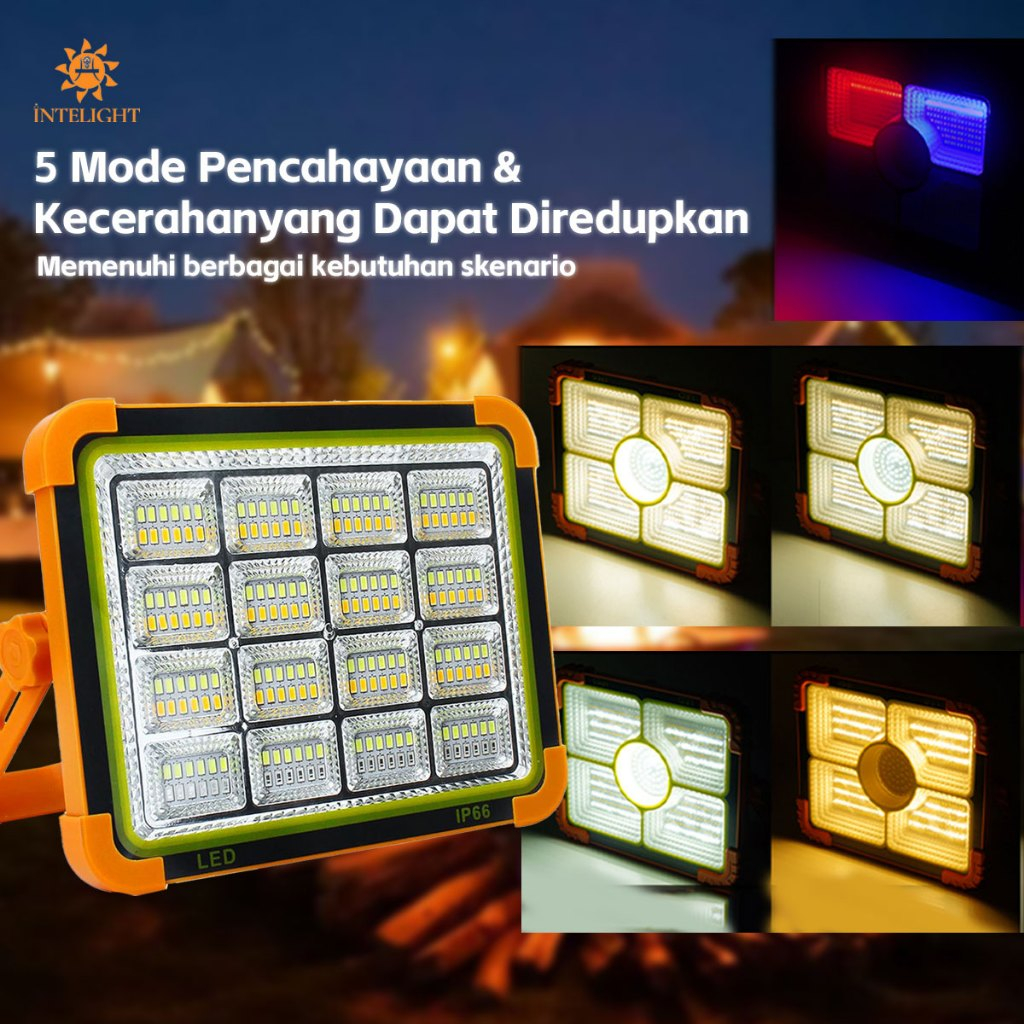 Jual [Intelight]Lampu LED Solar Emergency Lampu/Power Sel Surya ...