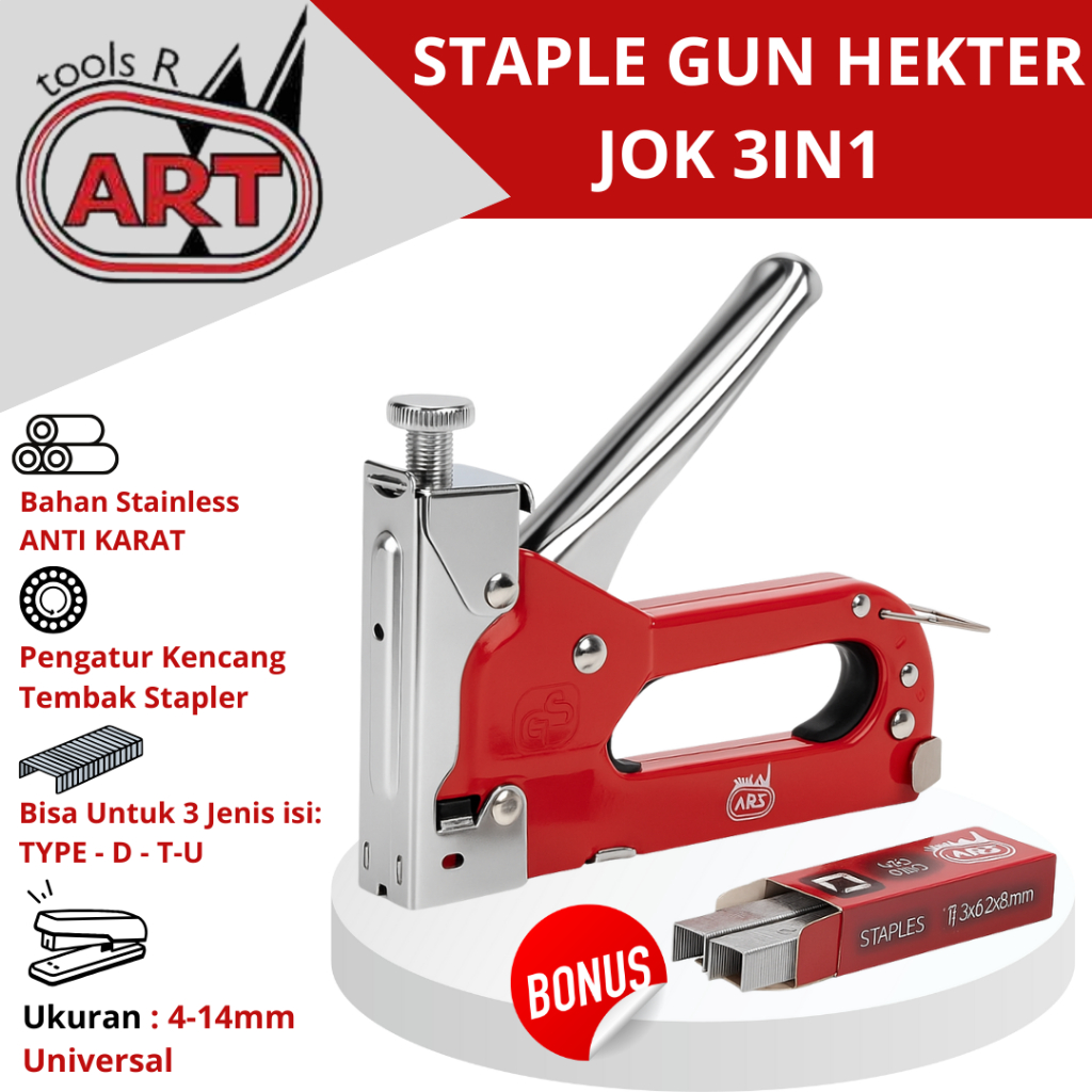 Jual Staples Tembak 3IN Stapler Jepretan Hekter Gun Tracker Perekat ...
