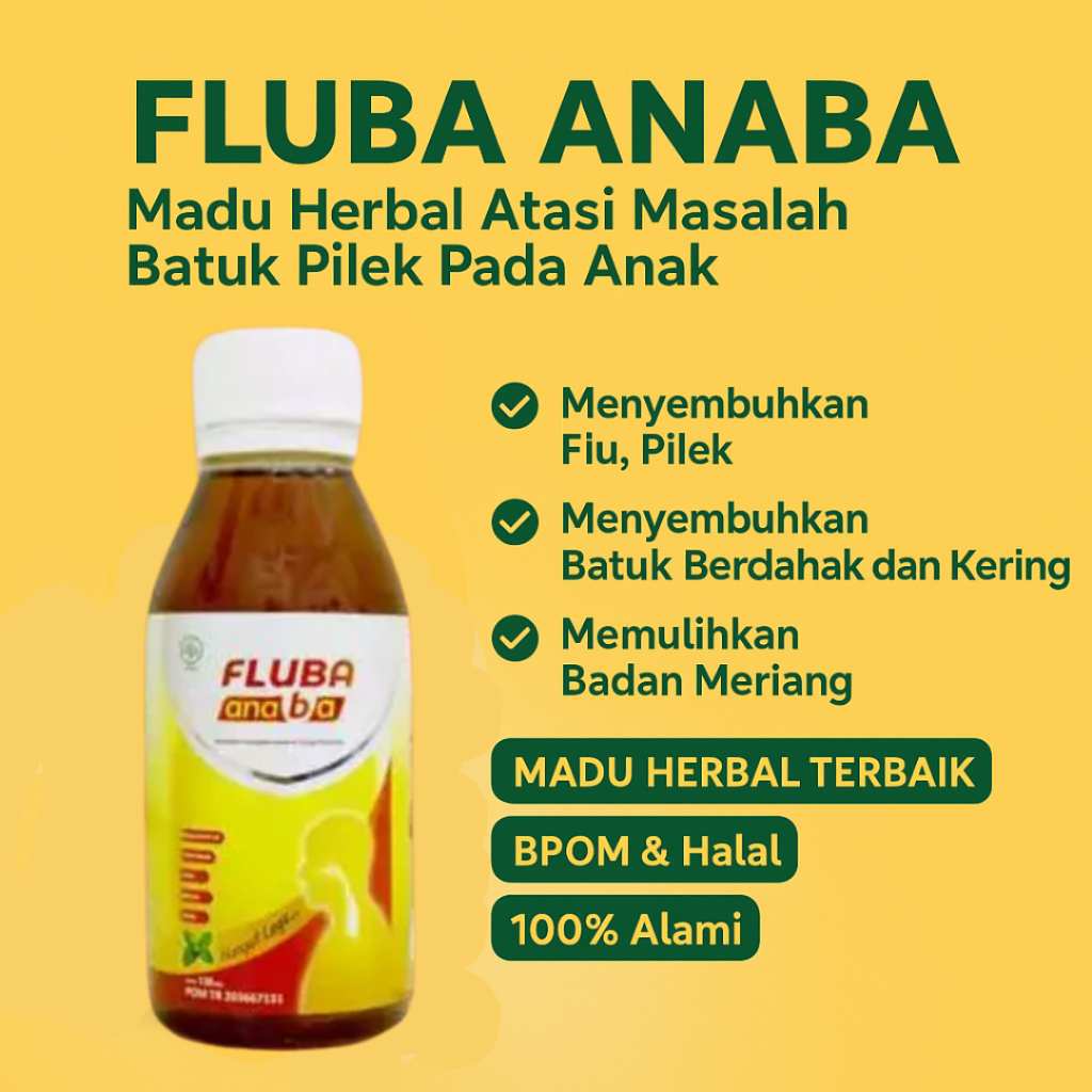 Jual Madu Herbal Fluba Anaba Obat Batuk Flu Halal - Solusi Batuk ...