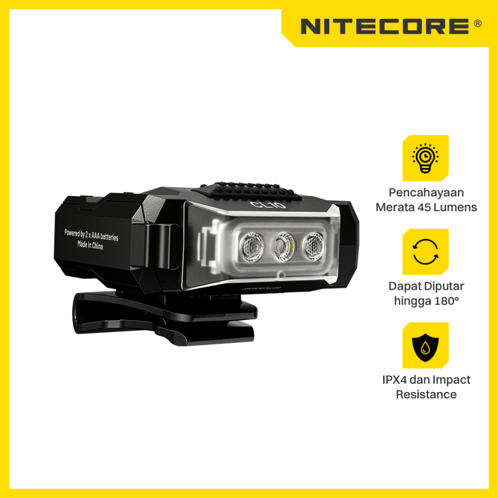 Jual NITECORE Senter Klip Adjustable Clip Flashlight IPX4 45 Lumens ...