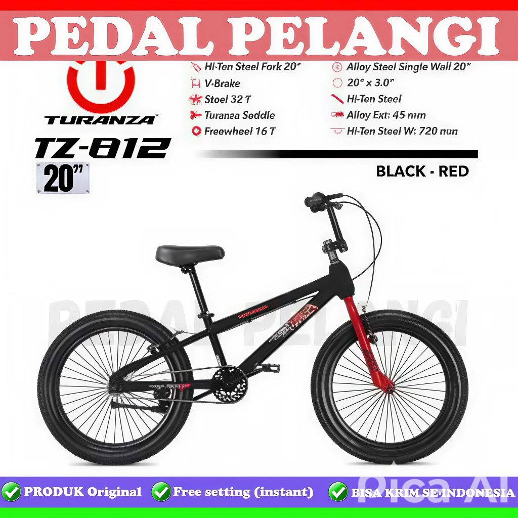 Jual Sepeda Anak BMX Pacific Turanza TZ 812 Ukuran 20 Inch Ban Jumbo 3. ...
