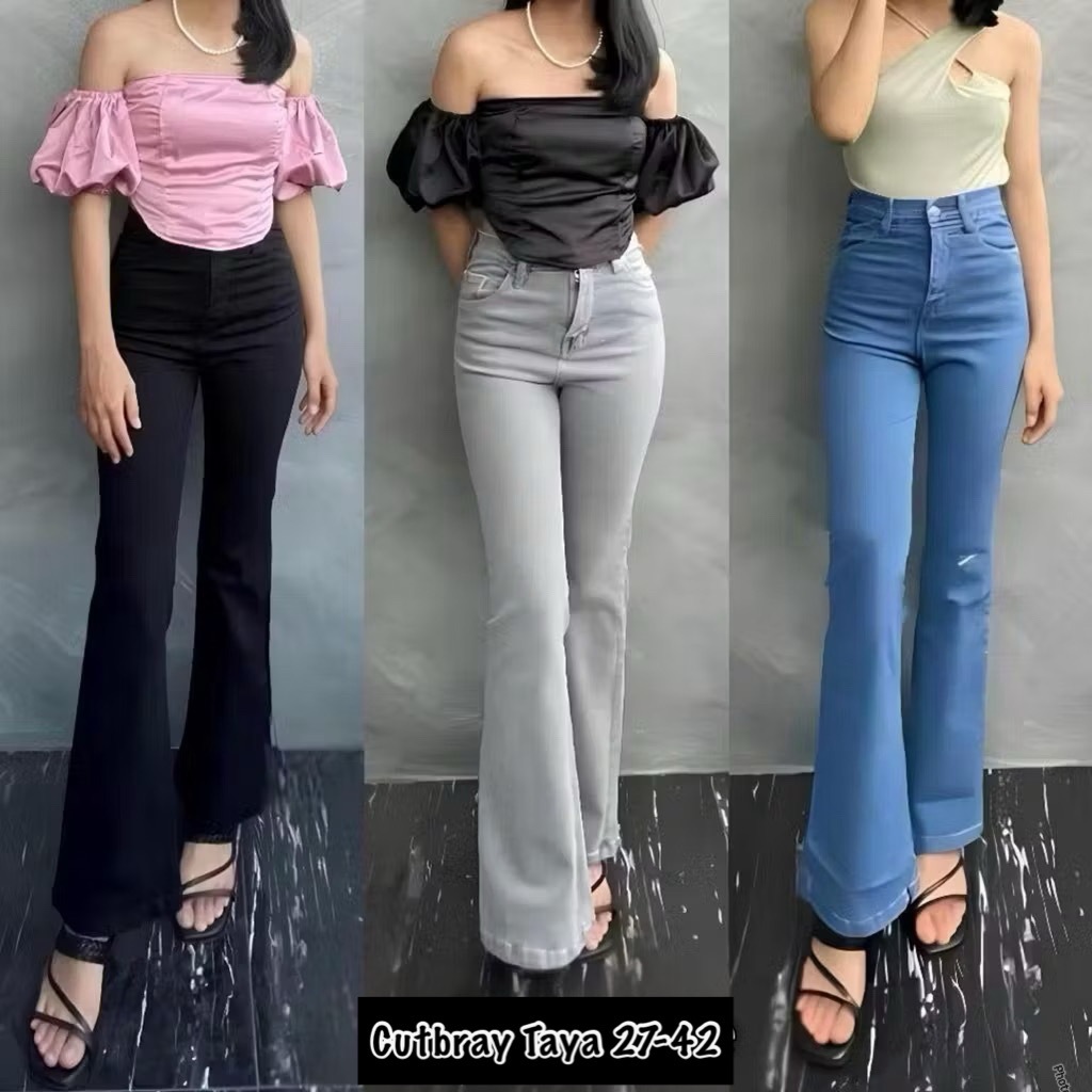 Jual CELANA HIGHWAIST CUTBRAY WANITA STRETCH KOREAN STYLE TEBAL PREMIUM ...