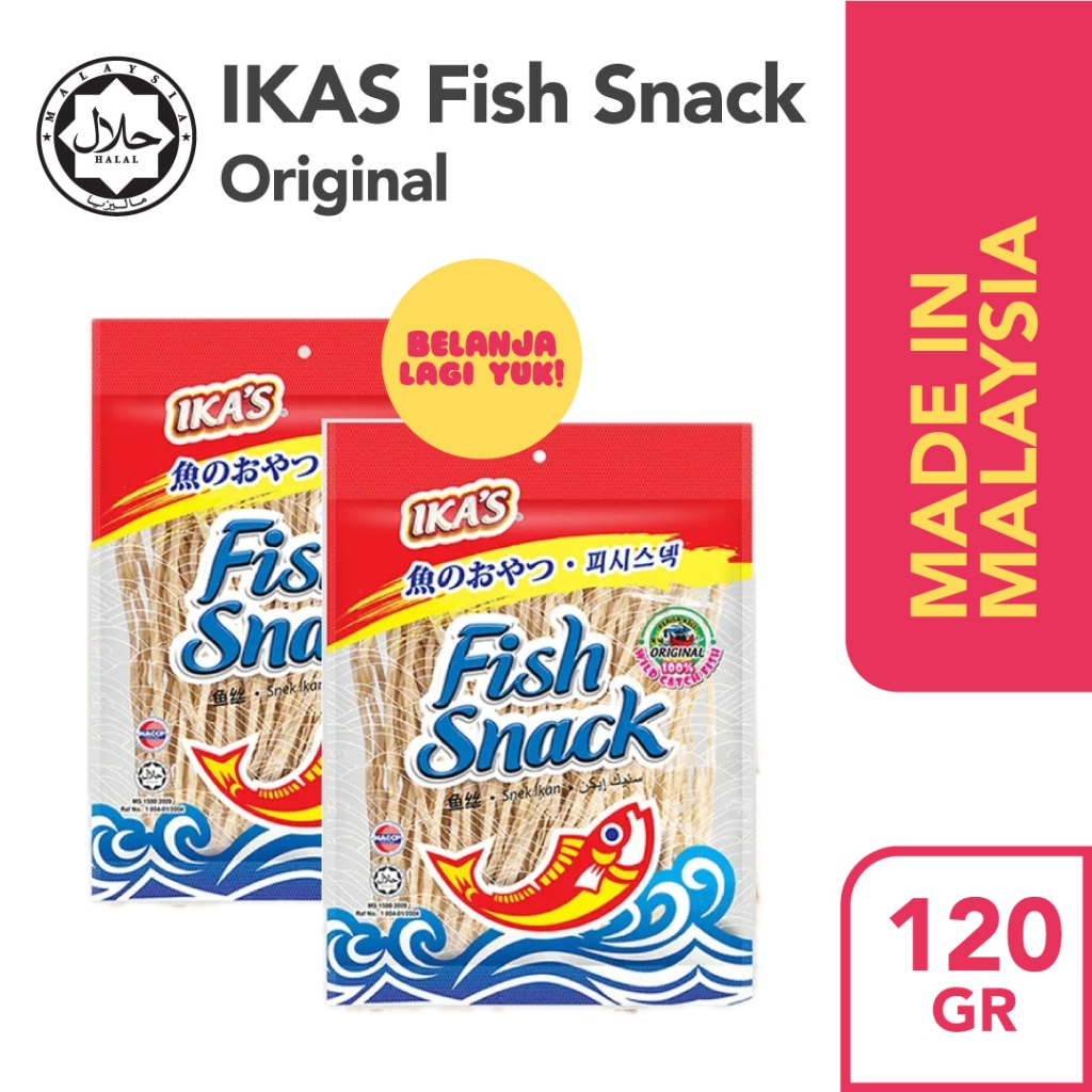 Jual IKA'S Fish Snack 120gr 55 gr 30 gr BBQ / ORI / SPICY asal Malaysia ...