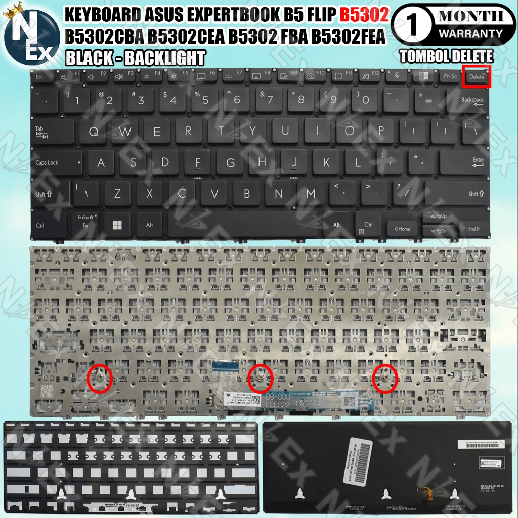 Jual KEYBOARD ASUS EXPERTBOOK B5 FLIP B5302 B5302CBA B5302CEA B5302 FBA ...