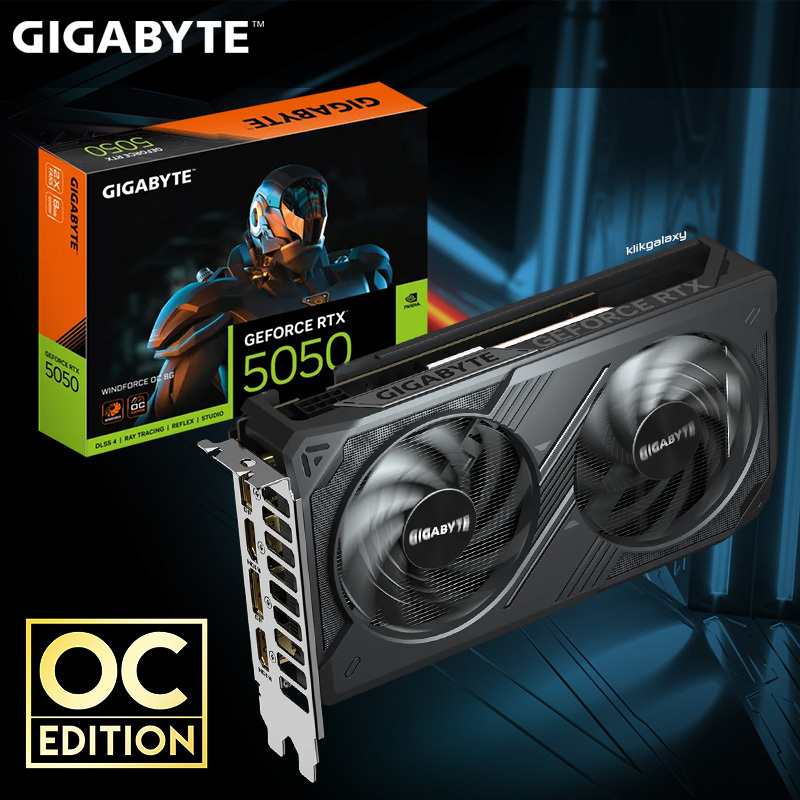 Jual GIGABYTE GeForce RTX 5050 WINDFORCE 8GB OC GDDR7 - RTX5050 DDR7 Blackwell VGA Graphic Card ...