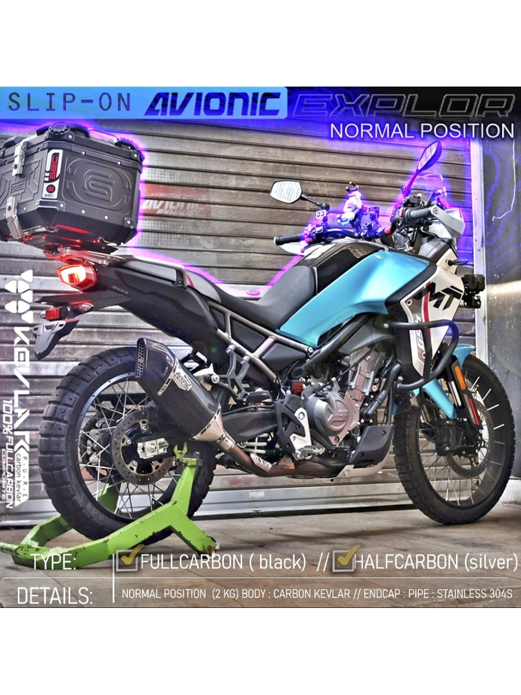 Jual Knalpot Cfmoto 450MT avionic Exhaust 450 MT ( Slip on / Fullsystem ...