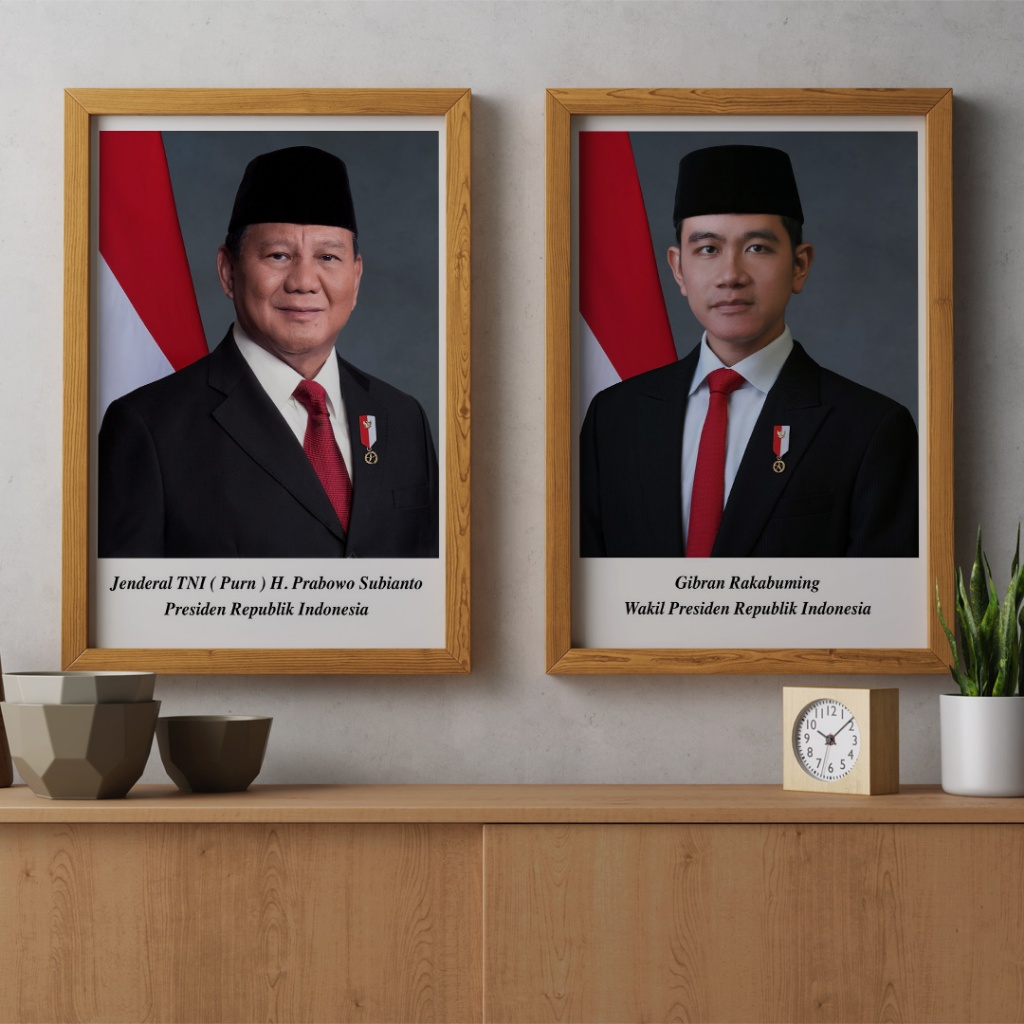 Jual SET 2 IN 1 Poster Foto Presiden dan Wakil Presiden Terpilih 2024 ...