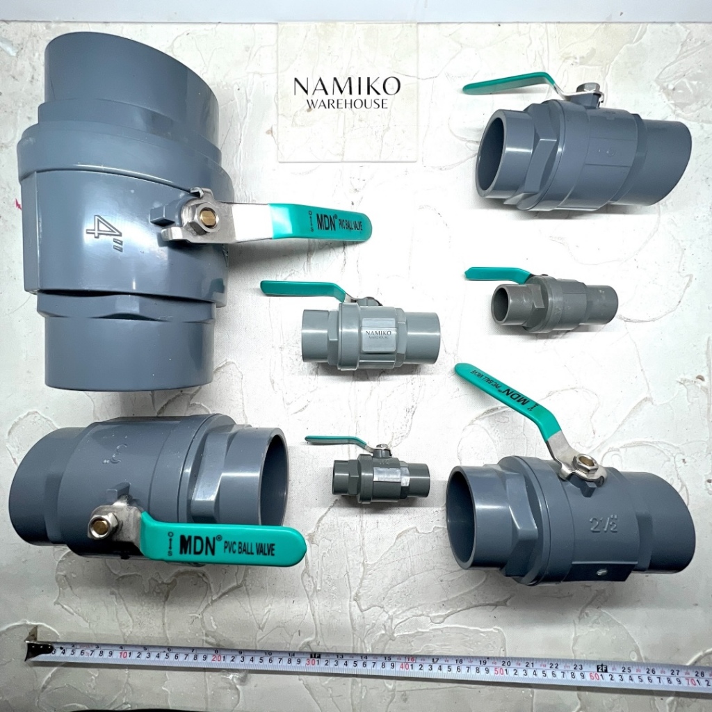 Jual MDN Ball Valve Stop Kran PVC gagang stainless 2 - 4 inch | Shopee ...