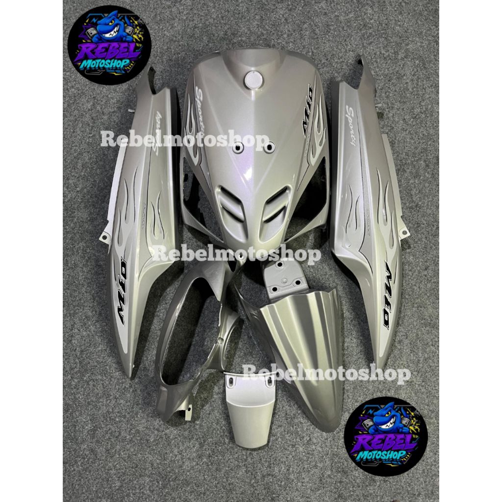 Jual cover full body halus Yamaha mio sporty warna silver lembayung ...