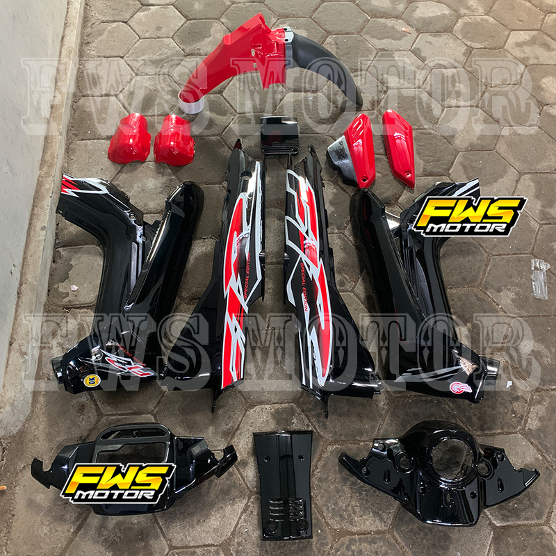 Jual Fullset body Halus Force 1 Merah Hitam Spakbor 125z Stiker tanem ...