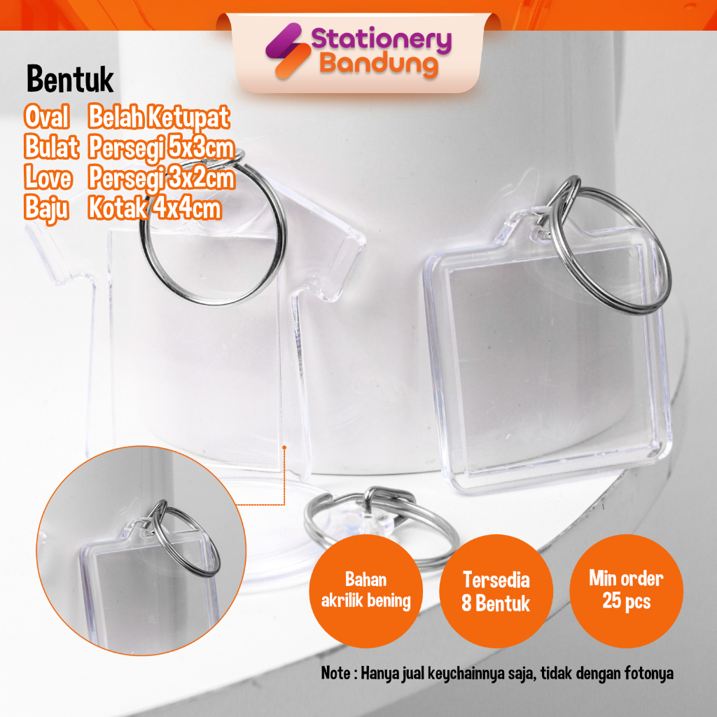 Jual Bahan Gantungan Kunci Ganci Akrilik Insert Paper Photo Foto Bebas ...