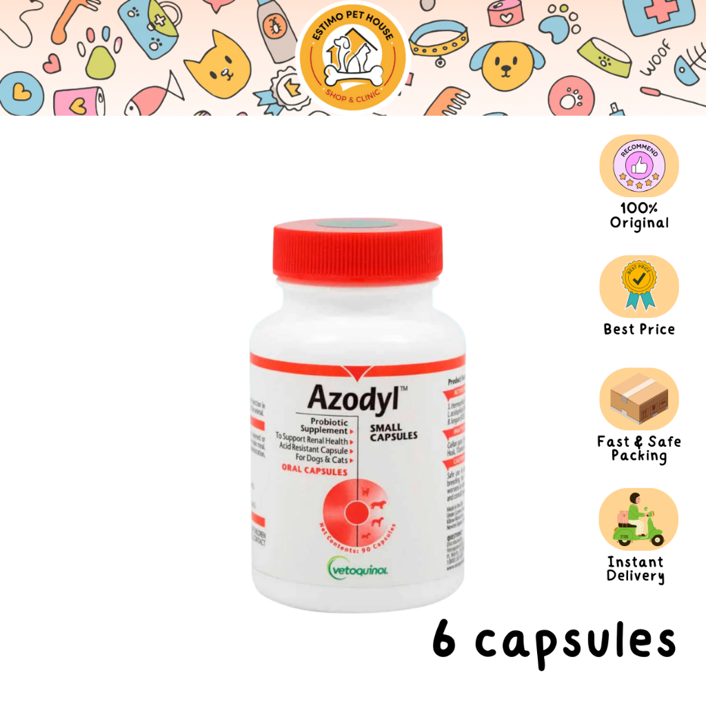 Jual AZODYL 6 Kapsul Probiotik Ginjal Anjing Kucing | Shopee Indonesia