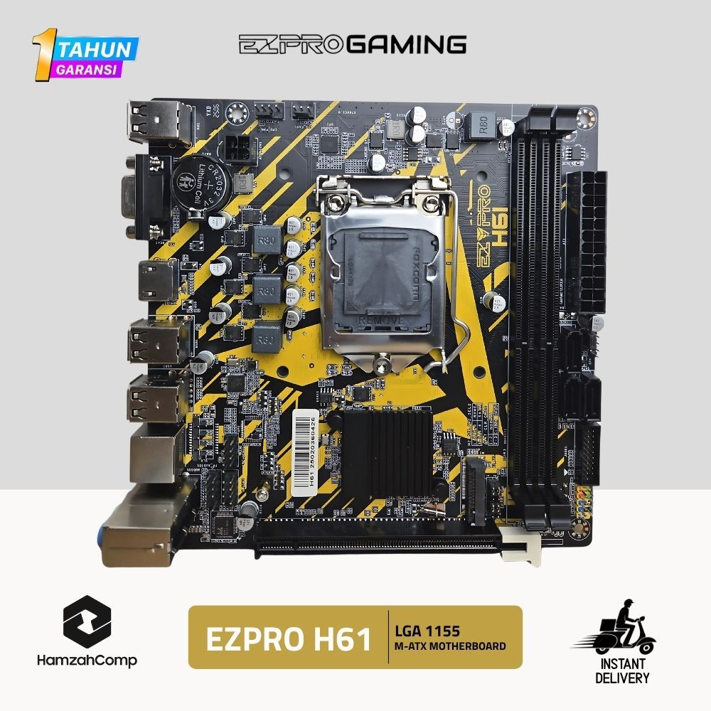 Jual Motherboard H61 NVME DDR3 Intel Socket 1155 MATX Motherboard Ezpro ...