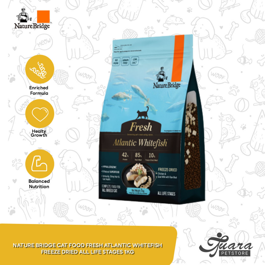 Jual Nature Bridge Cat Food Fresh Atlantic Whitefish Freeze Dried All ...