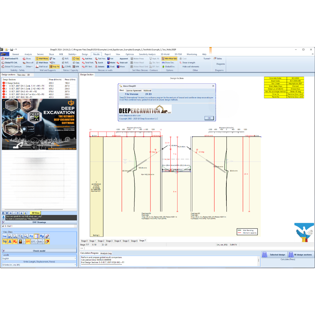 Jual Deep Excavation DeepEX 2024 v24.0.6.2 Full Software geoteknik merancang struktur penahan ...