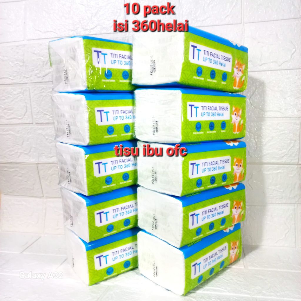 Jual paket 10 pack) TITI Facial Tissue isi 260Helai, Tisu Murah Titi ...