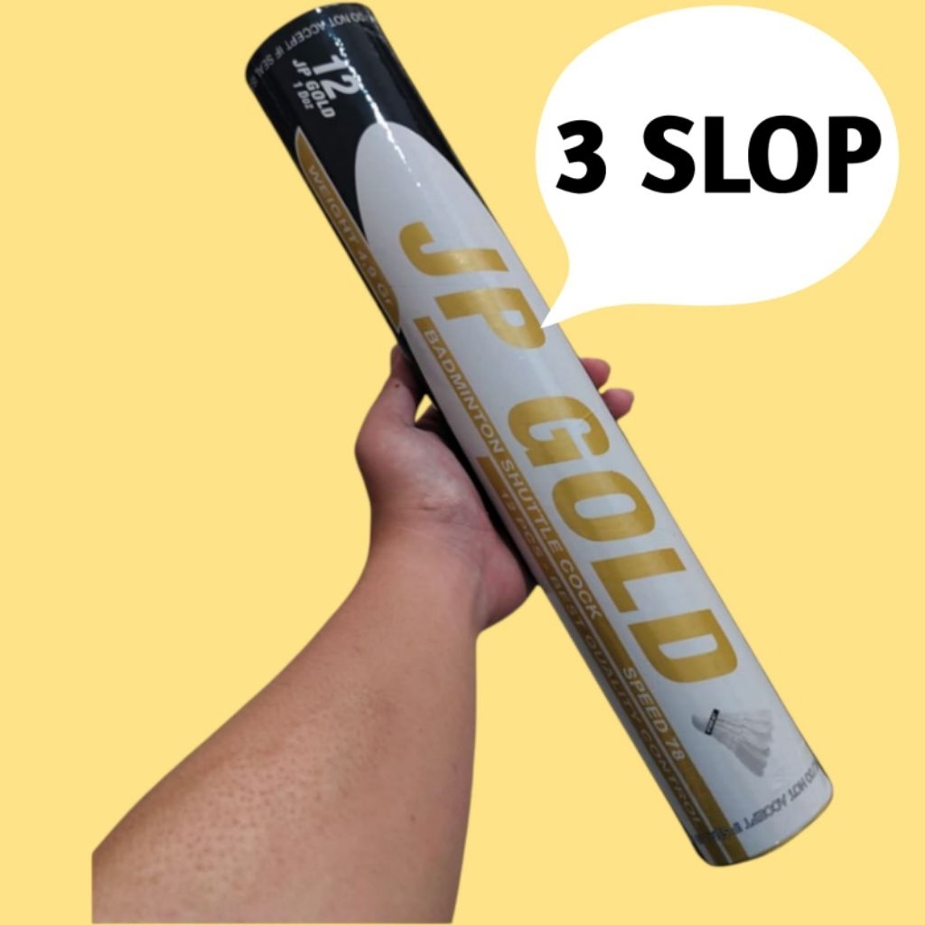 Jual 3 slop shuttlecock badminton jp gold | Shopee Indonesia