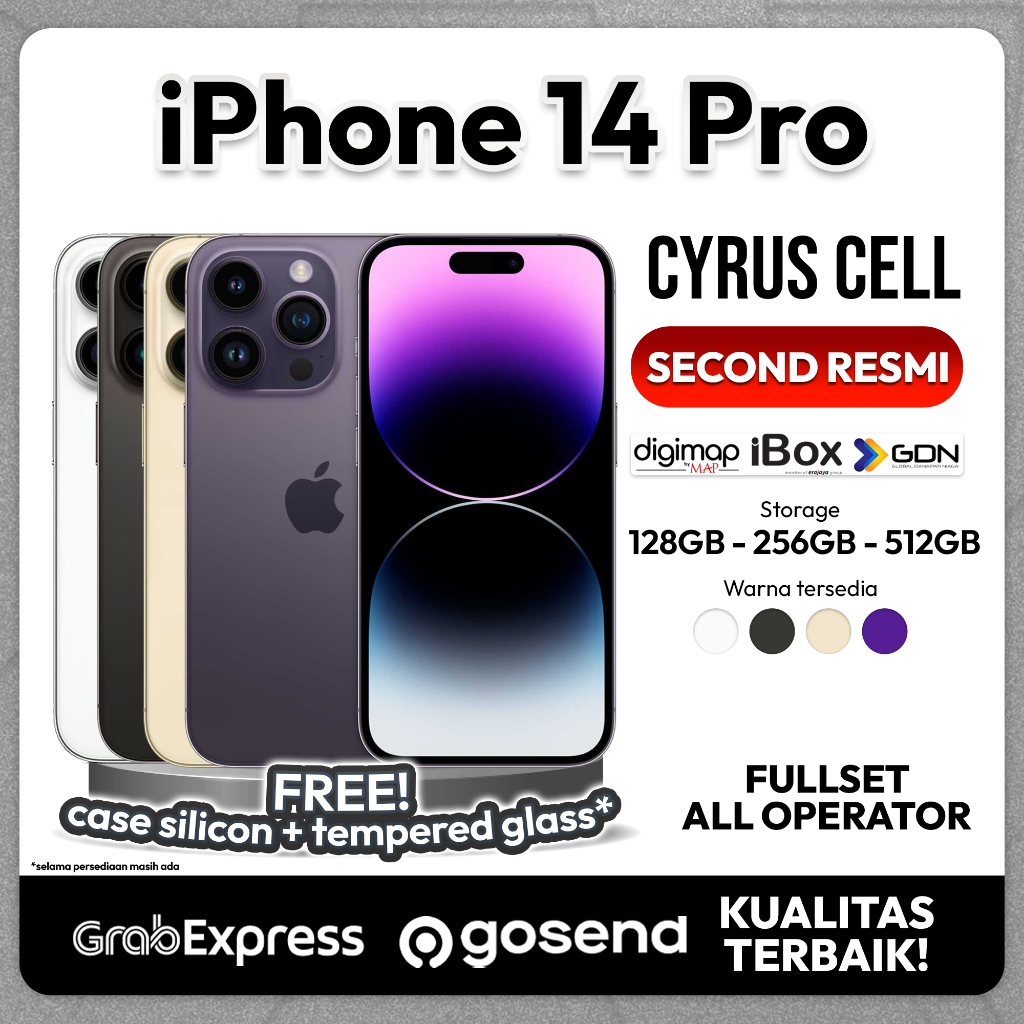 Jual IPHONE 14 PRO 128GB 256GB - Second Like New Second resmi Cyrus ...