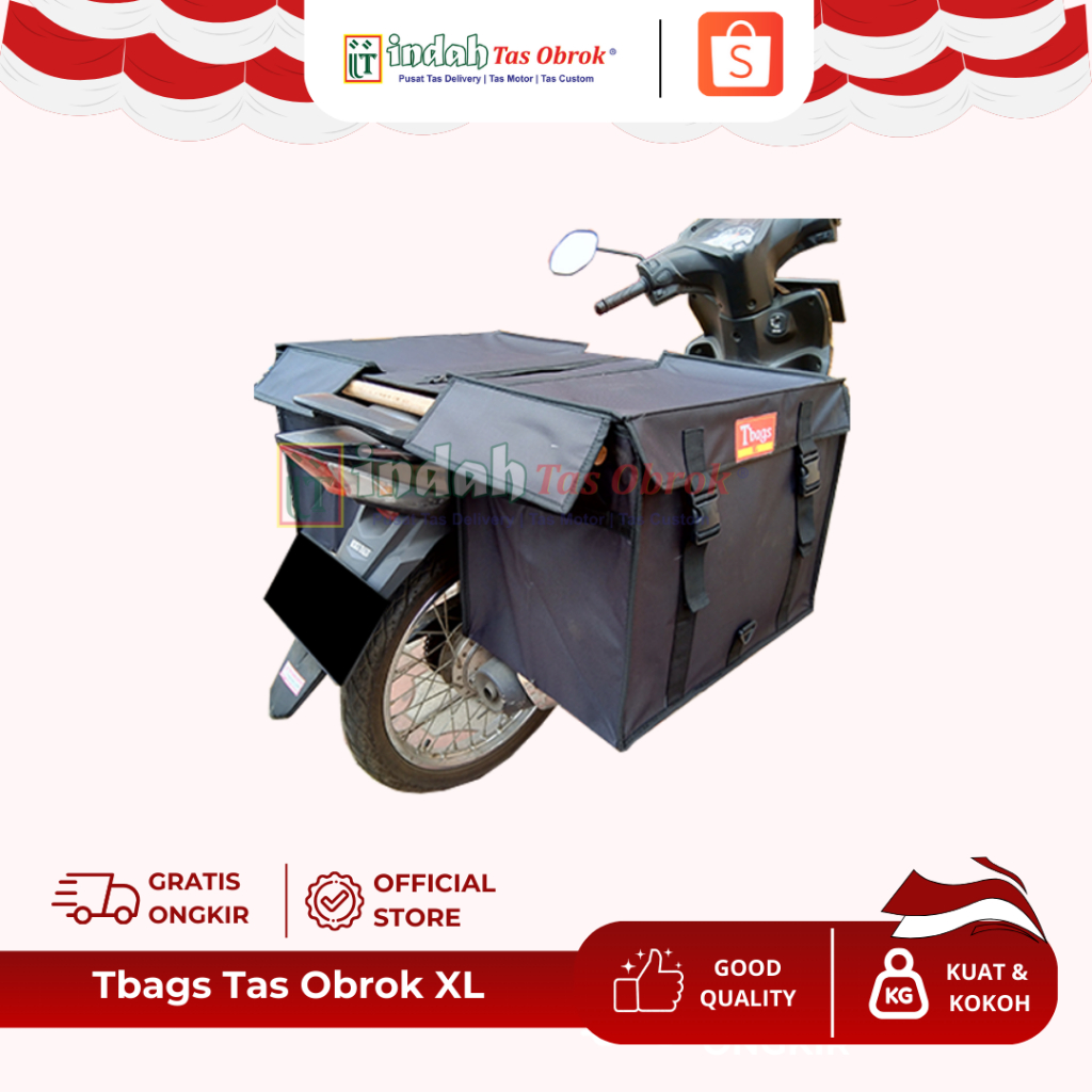 Jual INDAH Tas Obrok - Tas Pos Motor TBAGS XL Hitam Tas Obrok Motor ...