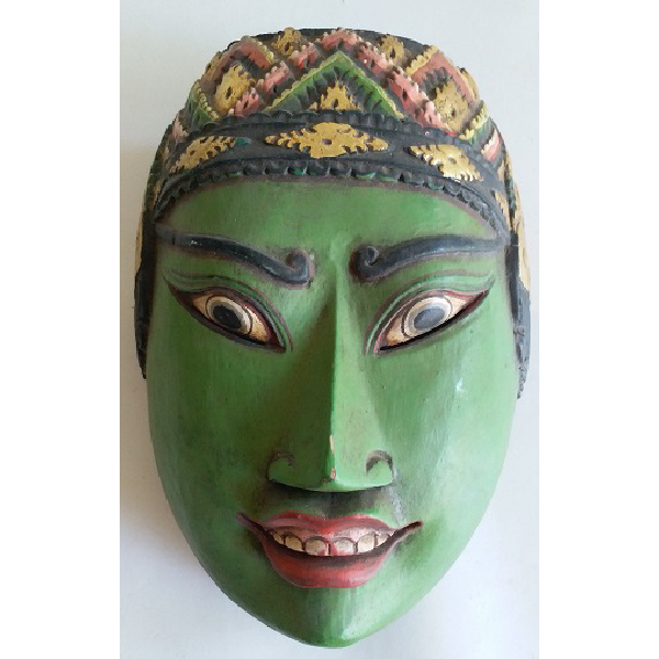 Jual Antik topeng kayu primitif Chinese oriental figur PEREMPUAN DJAWA ...