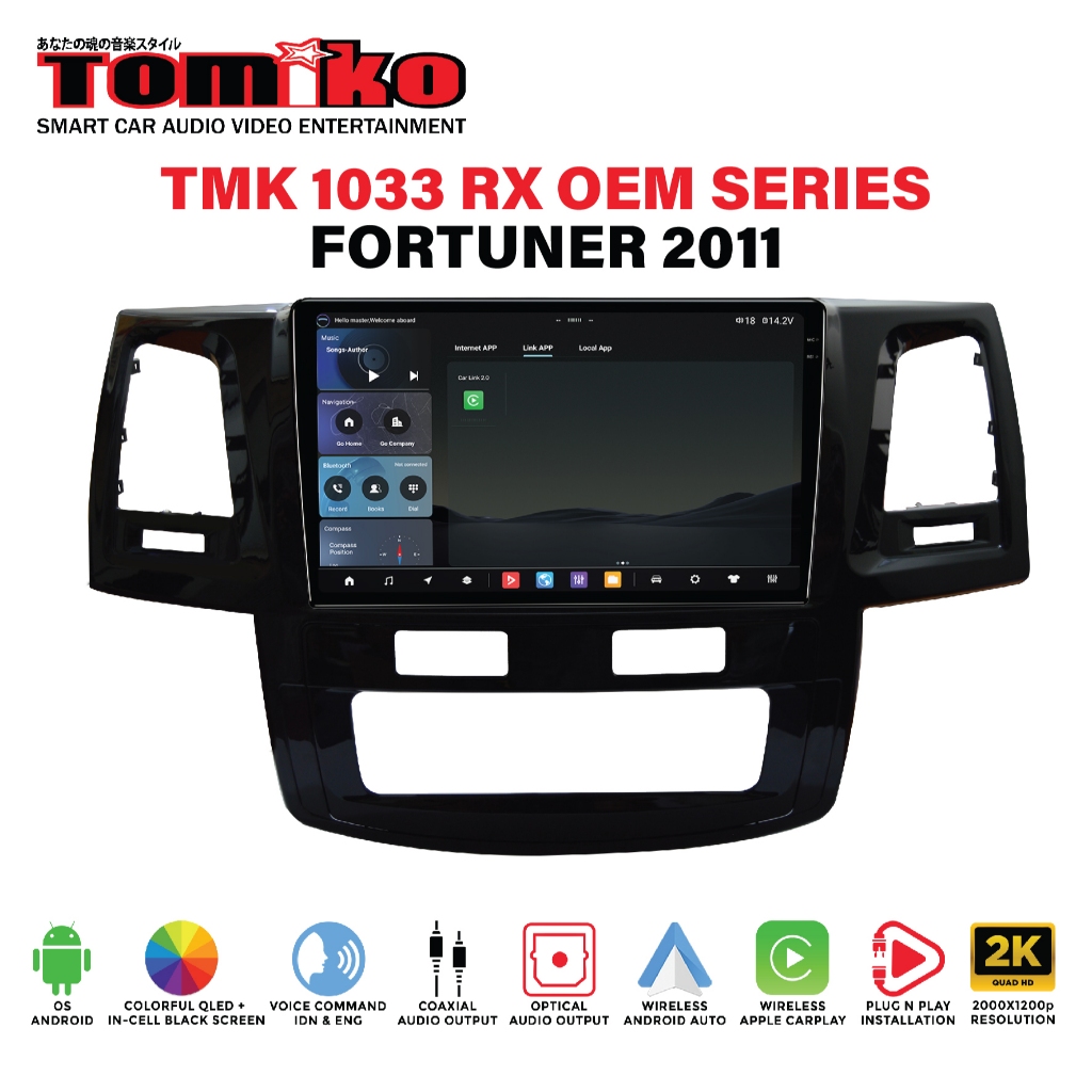 Jual Tomiko - headunit android tmk 1033 rx oem for Fortuner VNT 2008-2015 | Shopee Indonesia