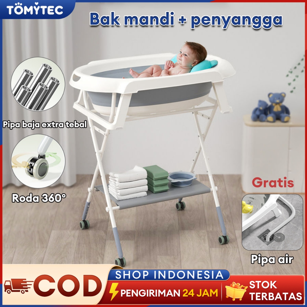 Jual Bak Mandi Bayi Baby Bath Bayi Lipat Stand Model Baru Bak Mandi ...