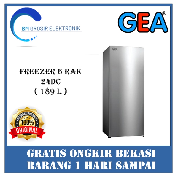 Jual GEA FREEZER 24DC FREEZER STANDING 189 LITER | Shopee Indonesia