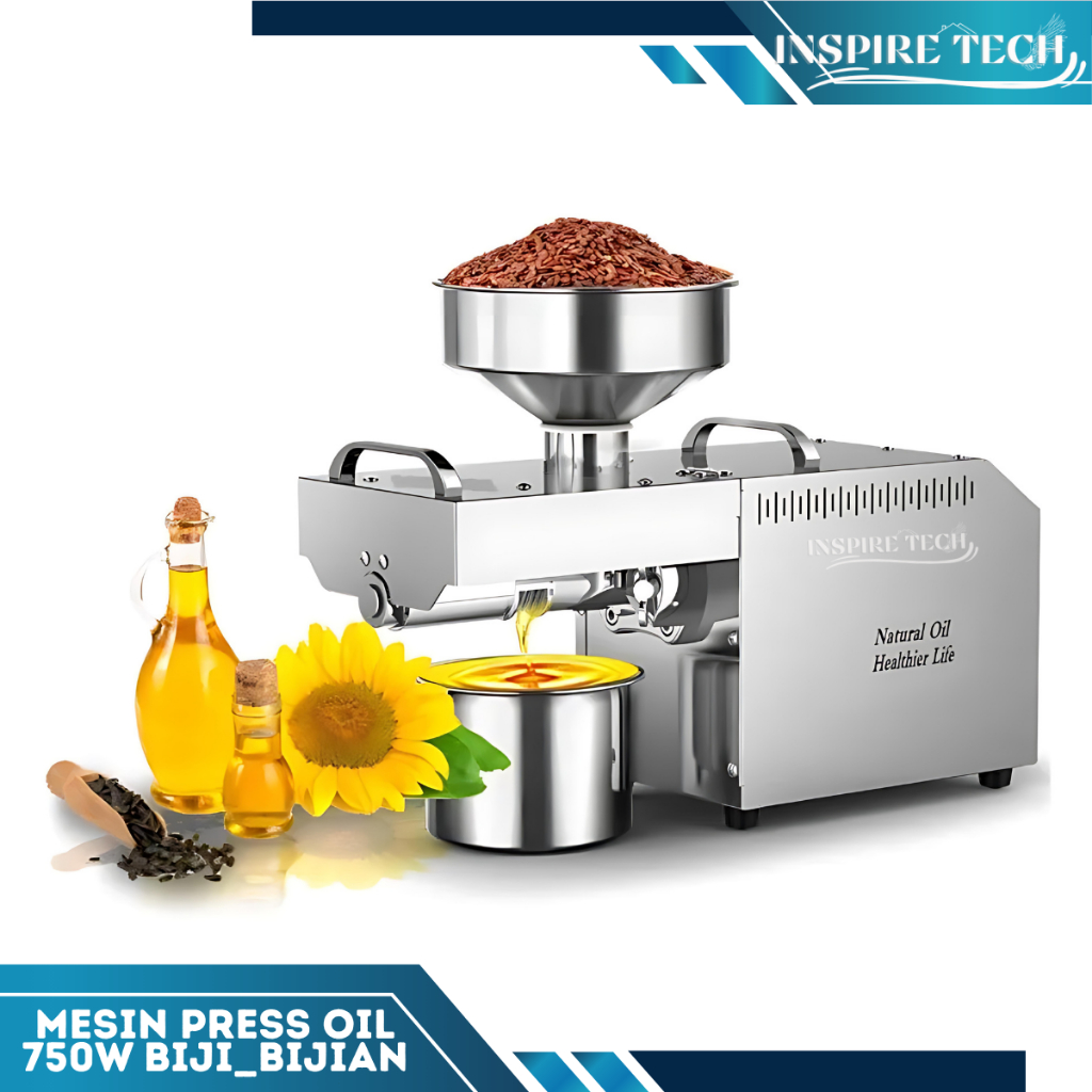 Jual Mesin Oil Press Penekan Biji Bijian Menjadi Minyak Stainless ...