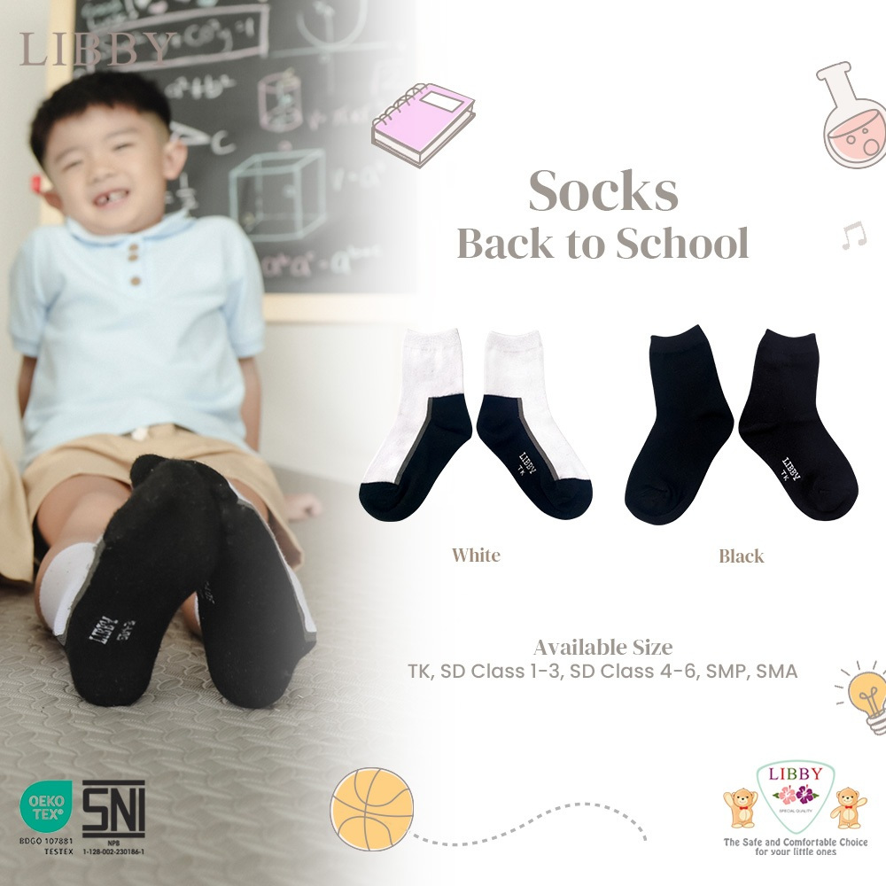 Jual LIBBY Kaos Kaki Anak Sekolah TK SD SMP SMA | Kids Socks | Back To ...