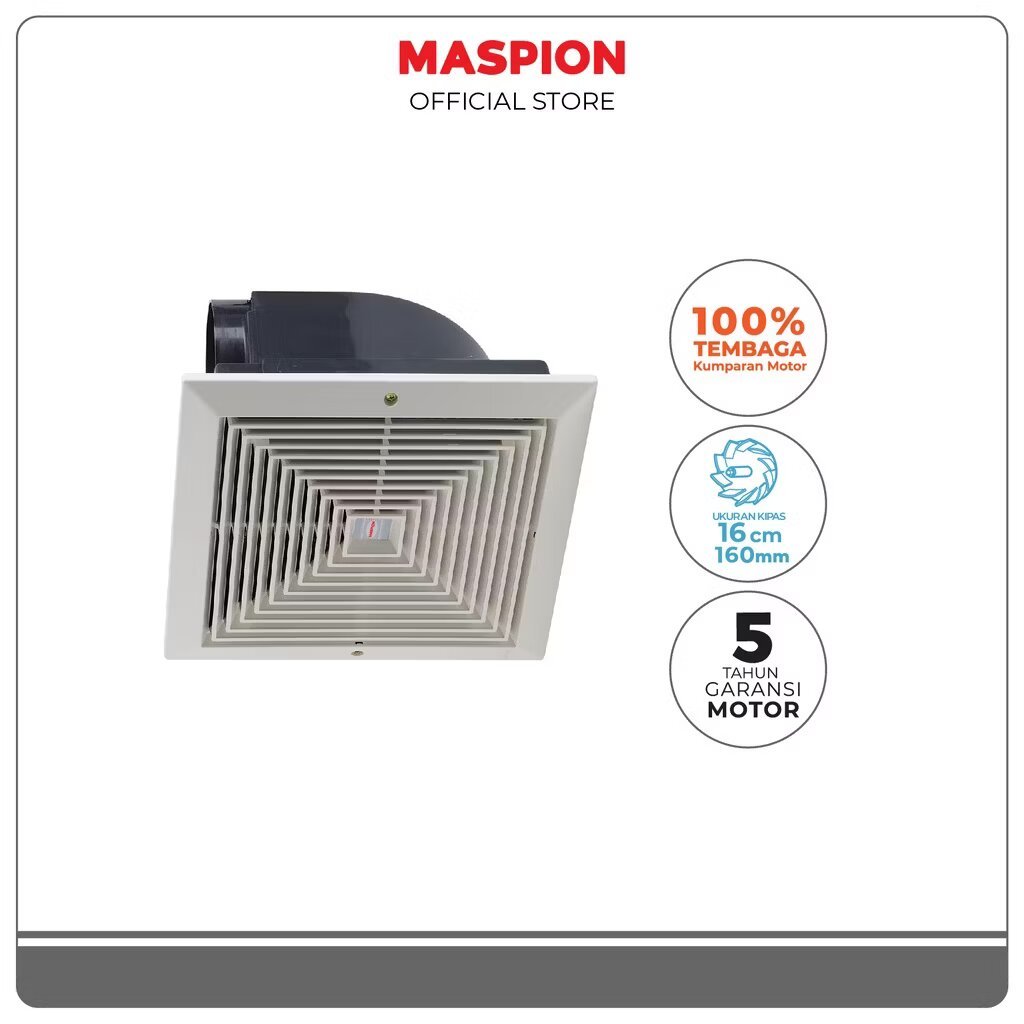 Jual Maspion Ceiling Exhaust Fan MV-16EX Kipas Ventilasi Plafon 16 cm ...