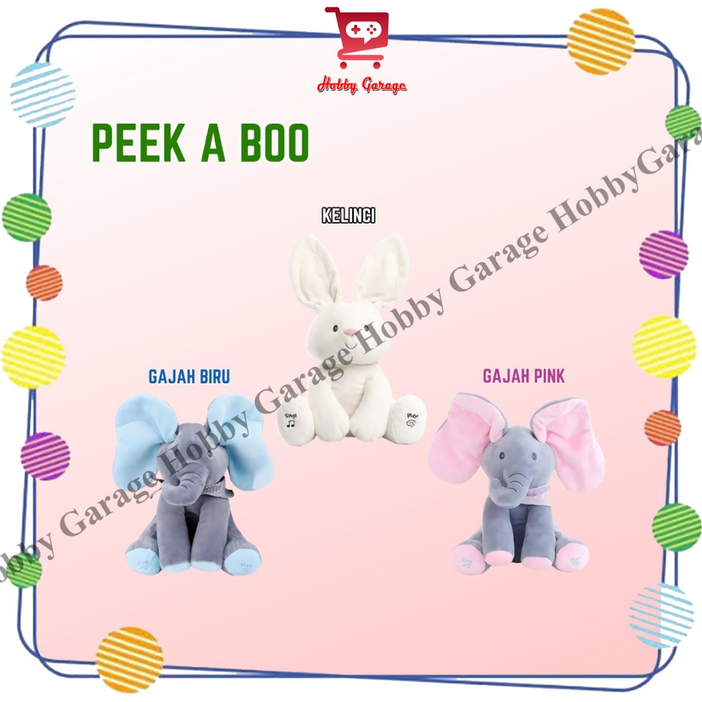 Jual Boneka Gajah Peek A Boo Kelinci Mainan Bayi peek ka boo Rabbit ...