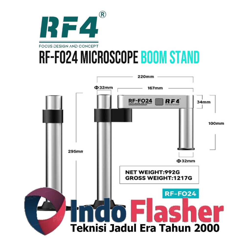 Jual RF4 RF-FO24 360-Degree Rotating Lift Adjustable Microscope Swing ...