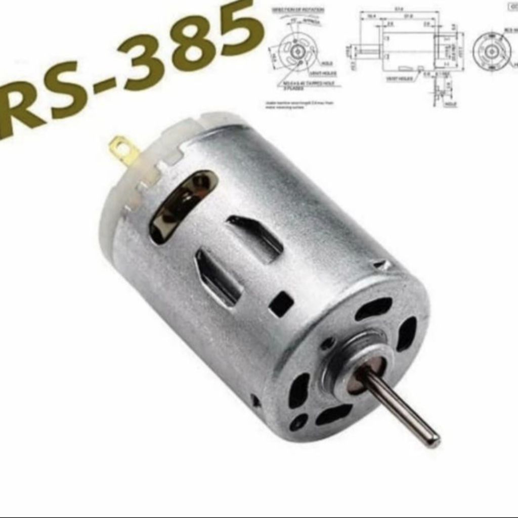 Jual DINAMO DC MOTOR RS-385 | 12 - 24VDC ~ 11000RPM | MOTOR HIGHSPEED ...
