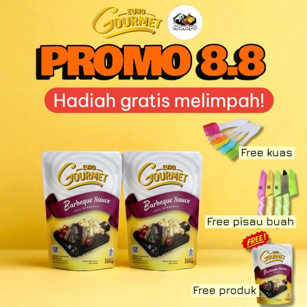 Jual Euro Gourmet Barbeque Sauce BBQ 250 gram Halal Saus Bakaran Saos ...