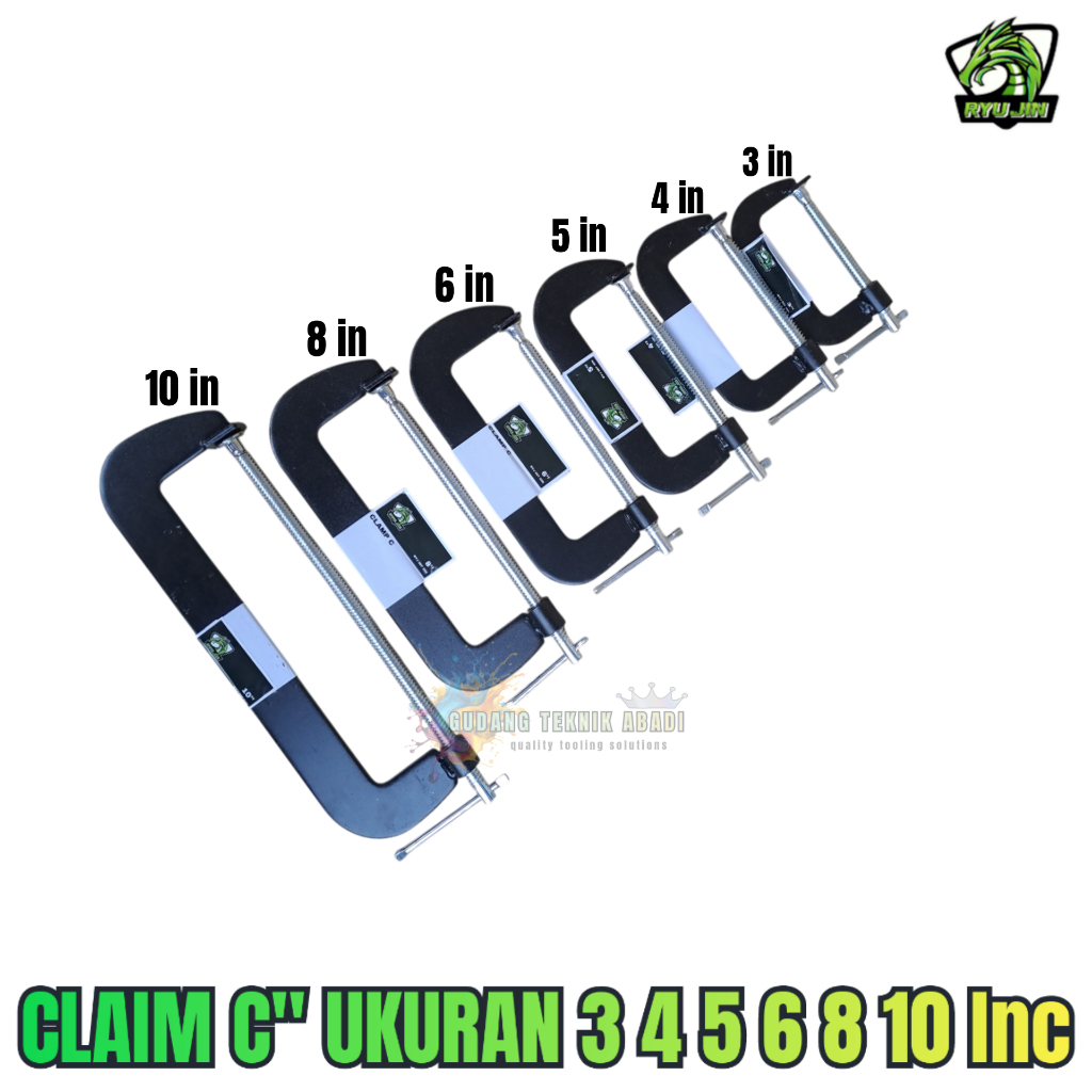 Jual Klem C Atau Catok Kayu 3" Inch 4" Inch 5" Inch 6" Inch 8" Inch 10 ...