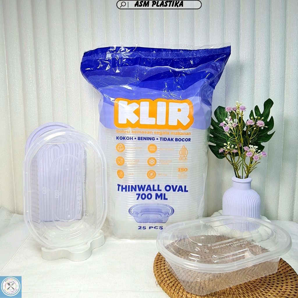 Jual Thinwall Klir Oval 700ml Tempat Makan Plastik Thinwal Spaghetti Snack Makana | Shopee Indonesia