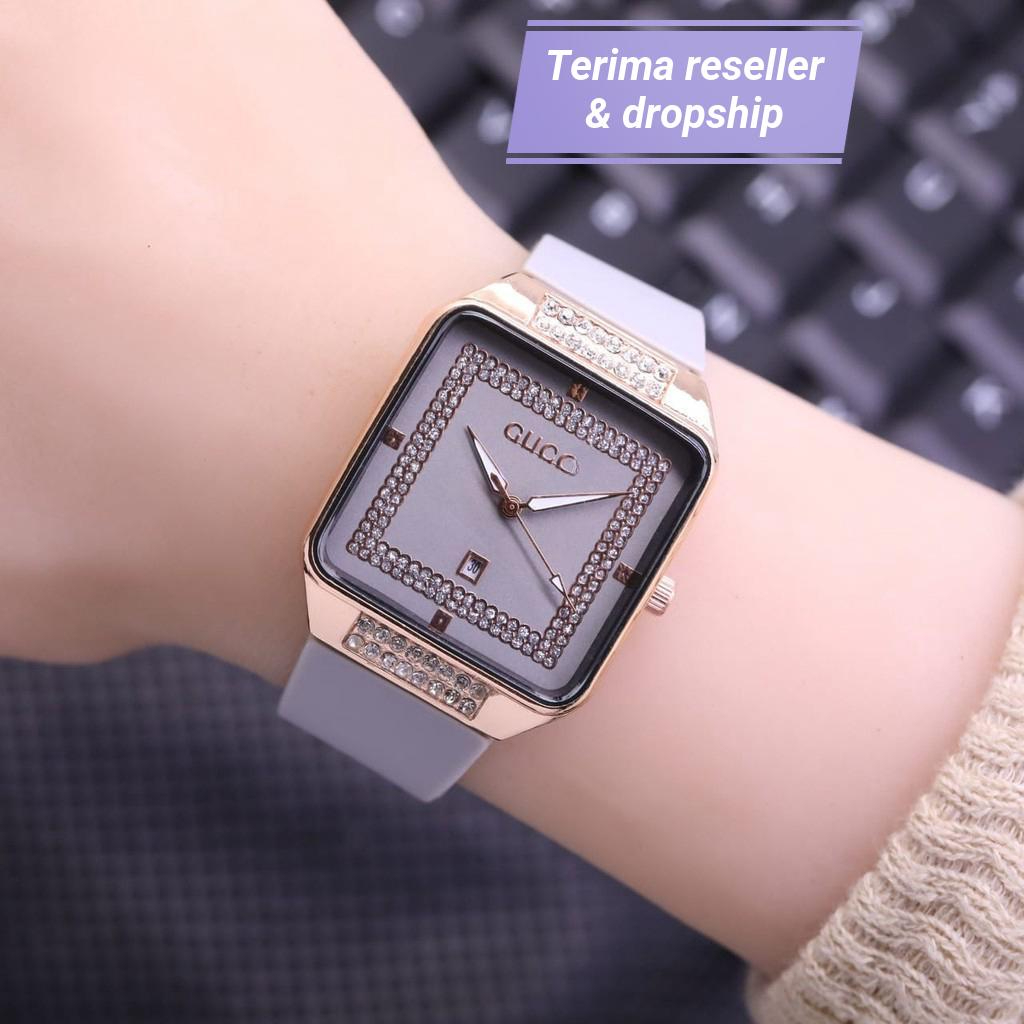 Jual JAM TANGAN WANITA G4CC1 JAM CEWEK RUBBER TANGGAL AKTIF KOTAK BWL46 ...